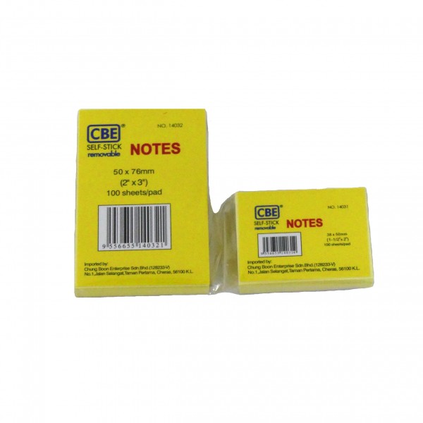 CBE Self-Stick Notes – L & L Sationery